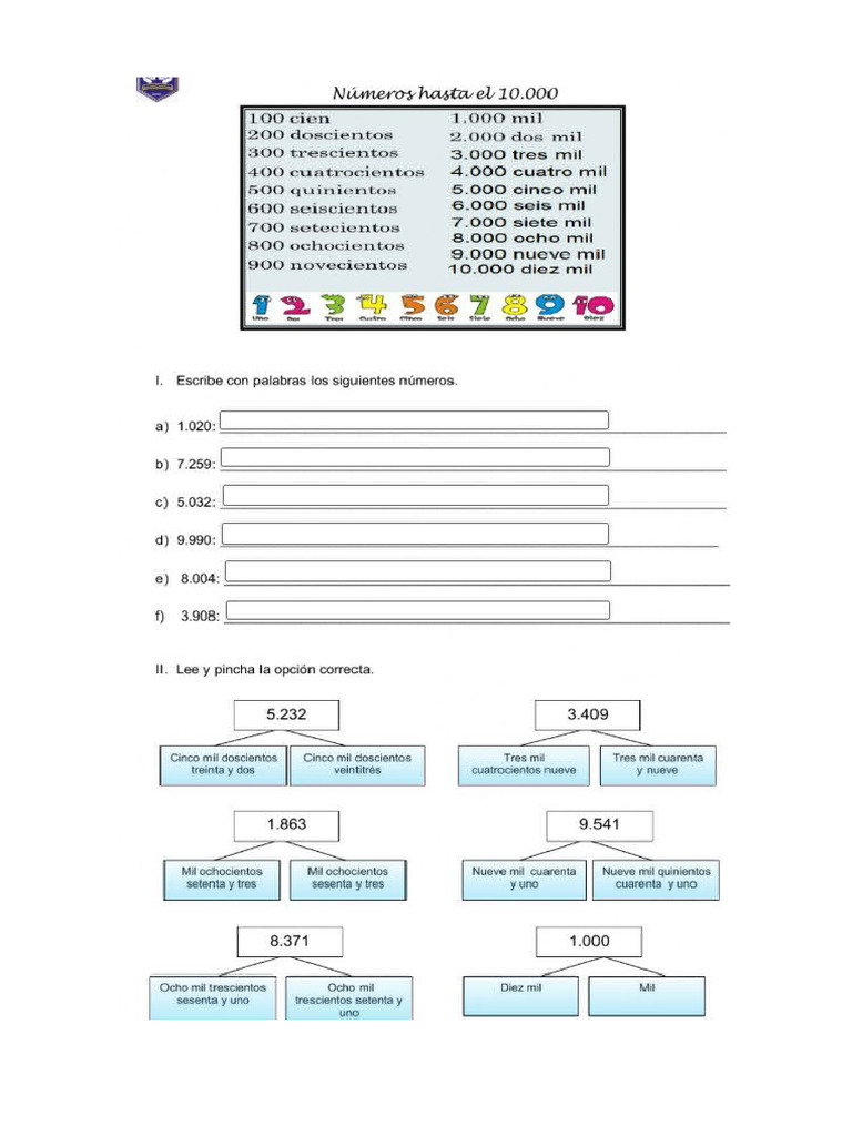 Numeros Hasta El 10 Mil | PDF