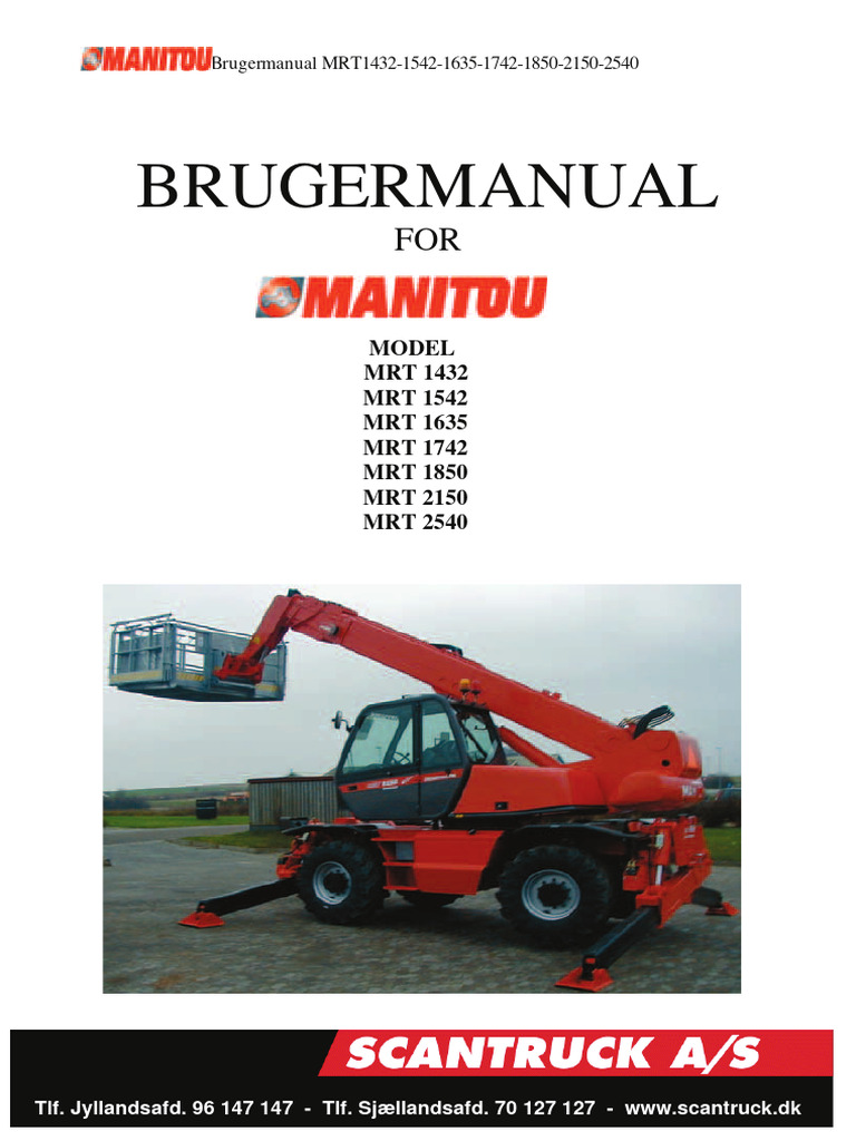 Brugermanual: Model MRT 1432 MRT 1542 MRT 1635 MRT 1742 MRT 1850 MRT ...