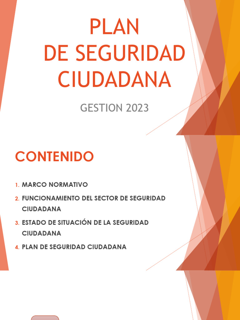 Plan Seguridad Ciudadana 2023 | PDF | Policía | Valores