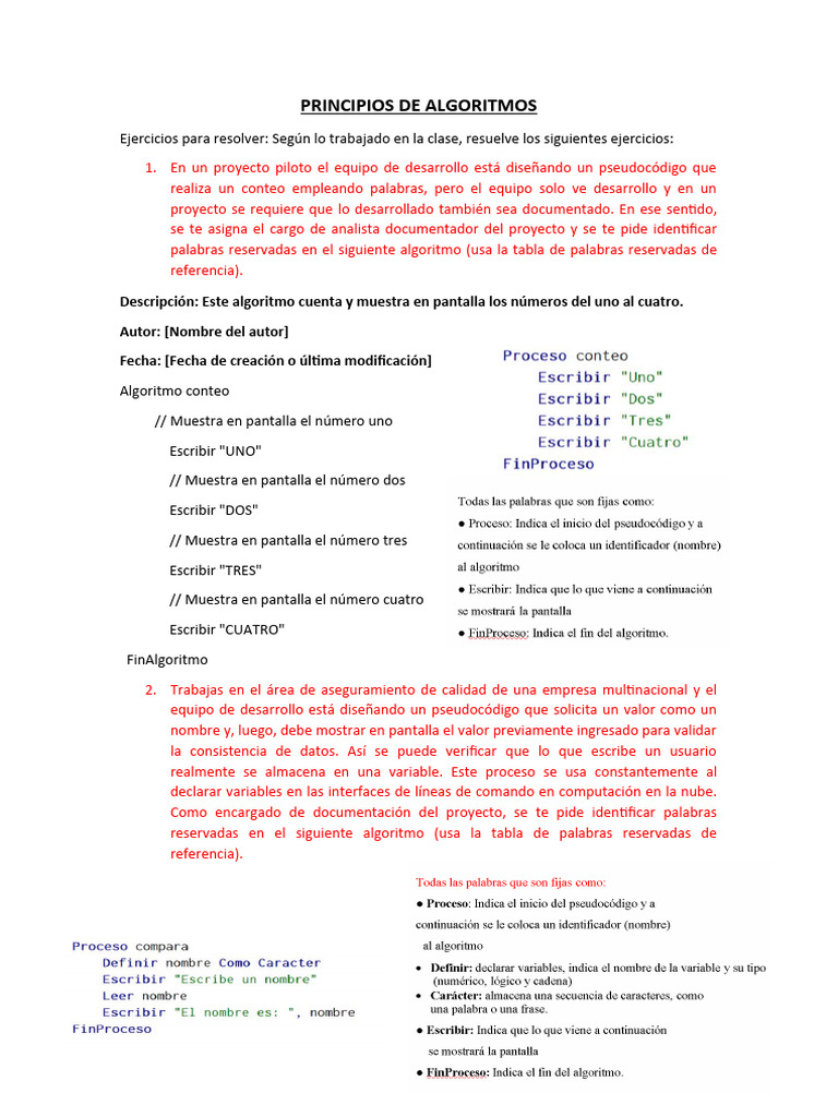 Principios de Algoritmos - F | PDF | Algoritmos | Informática