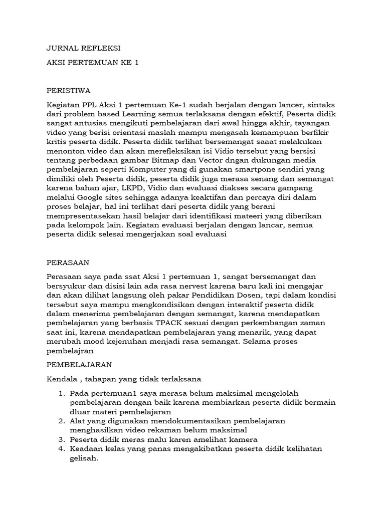 Refleksi Aksi 1 | PDF