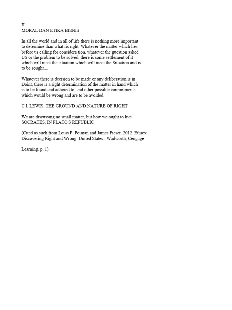 Catatan Kuliah-Etika Bisnis-Joyo Winoto (Halaman 1-23 Saja) | PDF ...