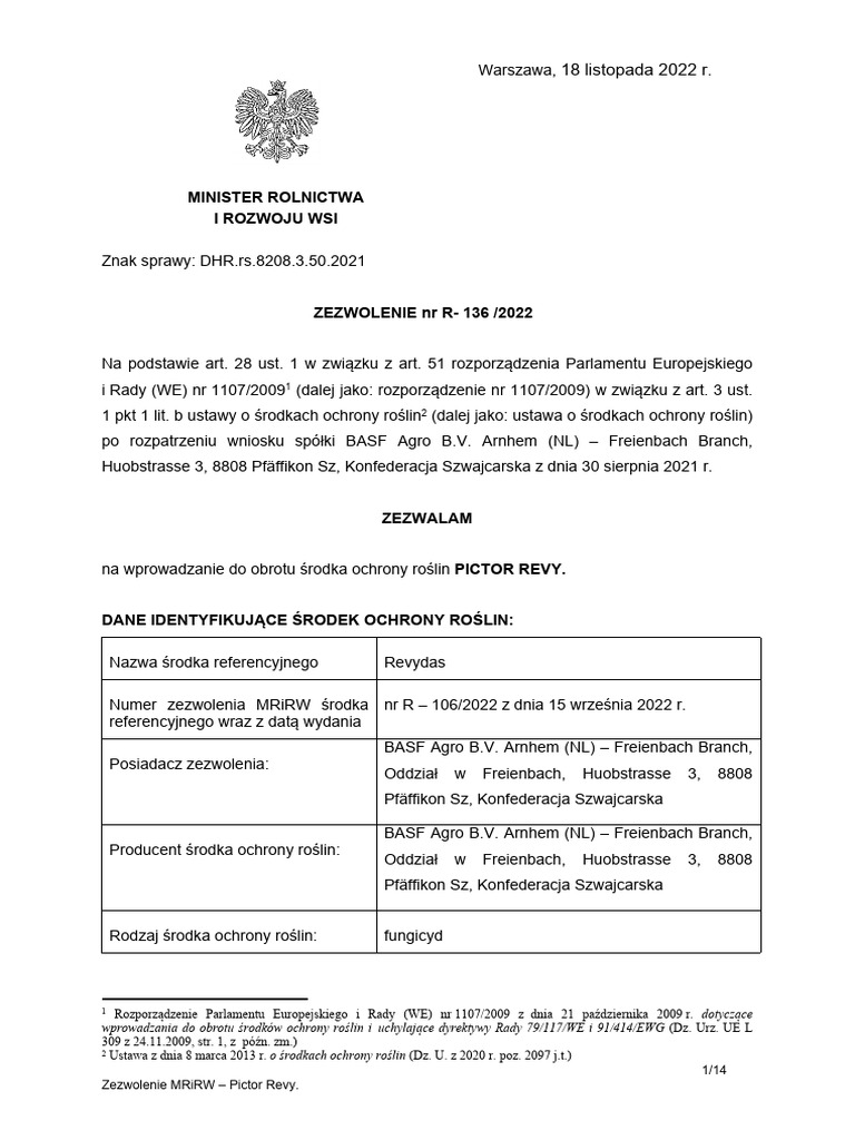 Pictor Revy - R-136 2022 (Zezw, Pub) | PDF