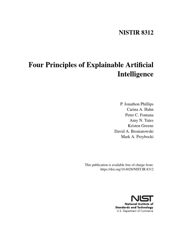 Four Principles of Explainable AI | PDF | Artificial Intelligence | Intelligence (AI) & Semantics
