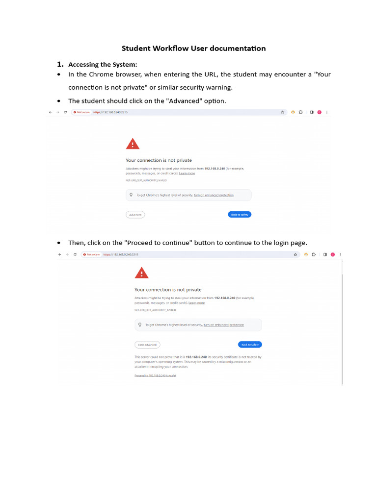 Student Workflow User Documentation | Download Free PDF | Login | User (Computing)