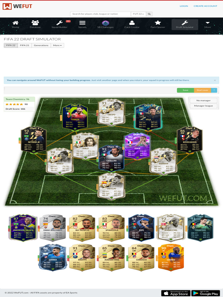 FIFA 22 Draft Simulator Overview | PDF