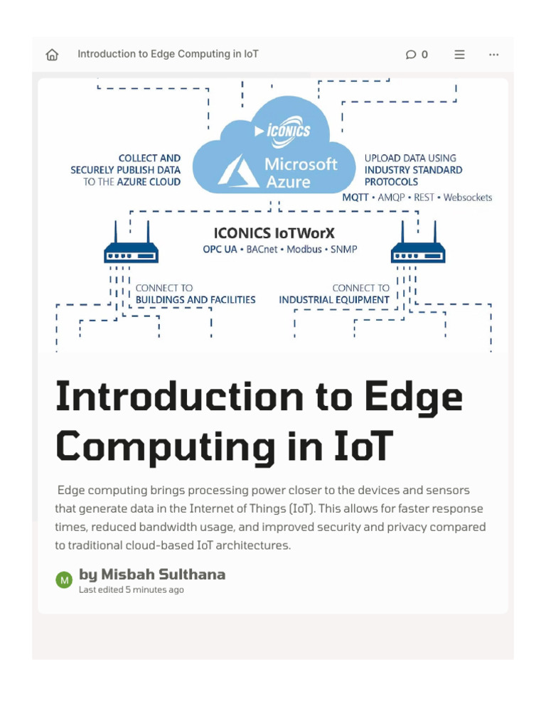 Introduction To Edge Computing in IoT - Gamma | PDF | Internet Of ...