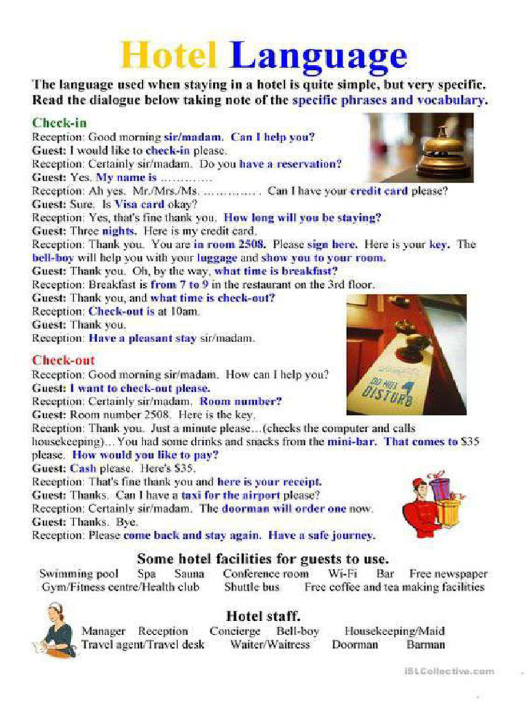 Hotel Language | PDF