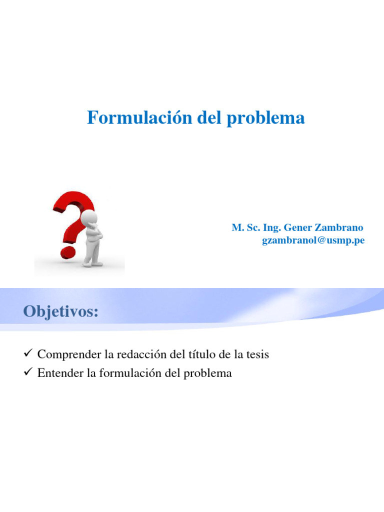 Formulación y Definición de Problemas en Tesis | PDF | Marketing | Business