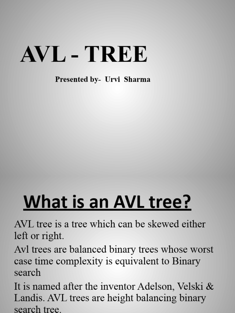 avl tree ppt | PDF | Algorithms And Data Structures