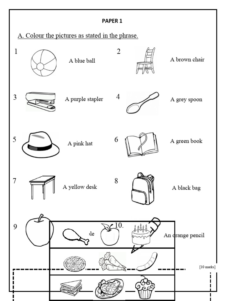 English Year 1 p1 | PDF
