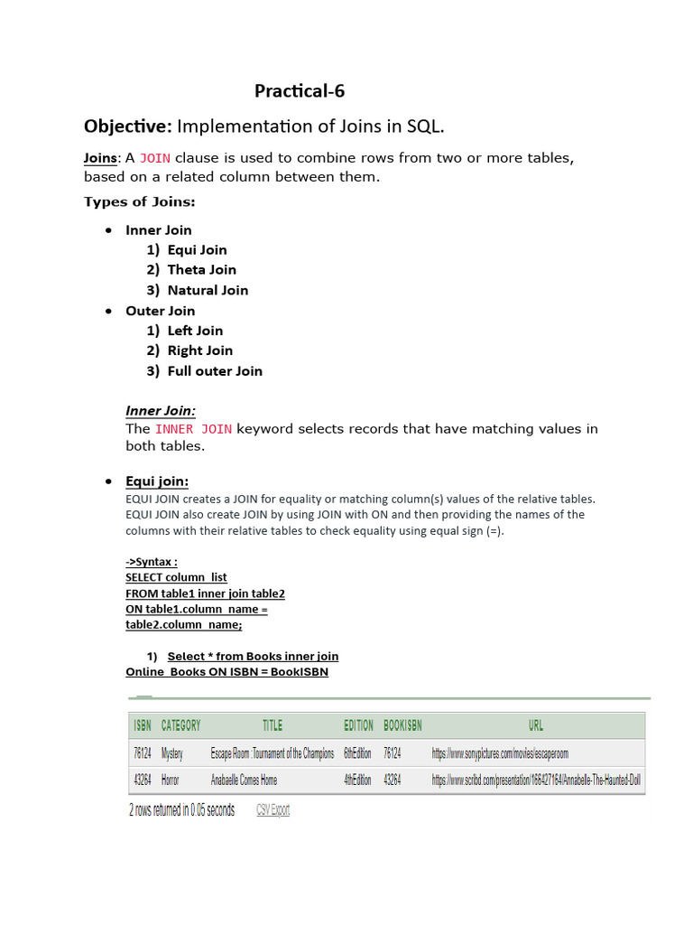 Joins Group by Aggregate Func | PDF | Information Retrieval | Computing