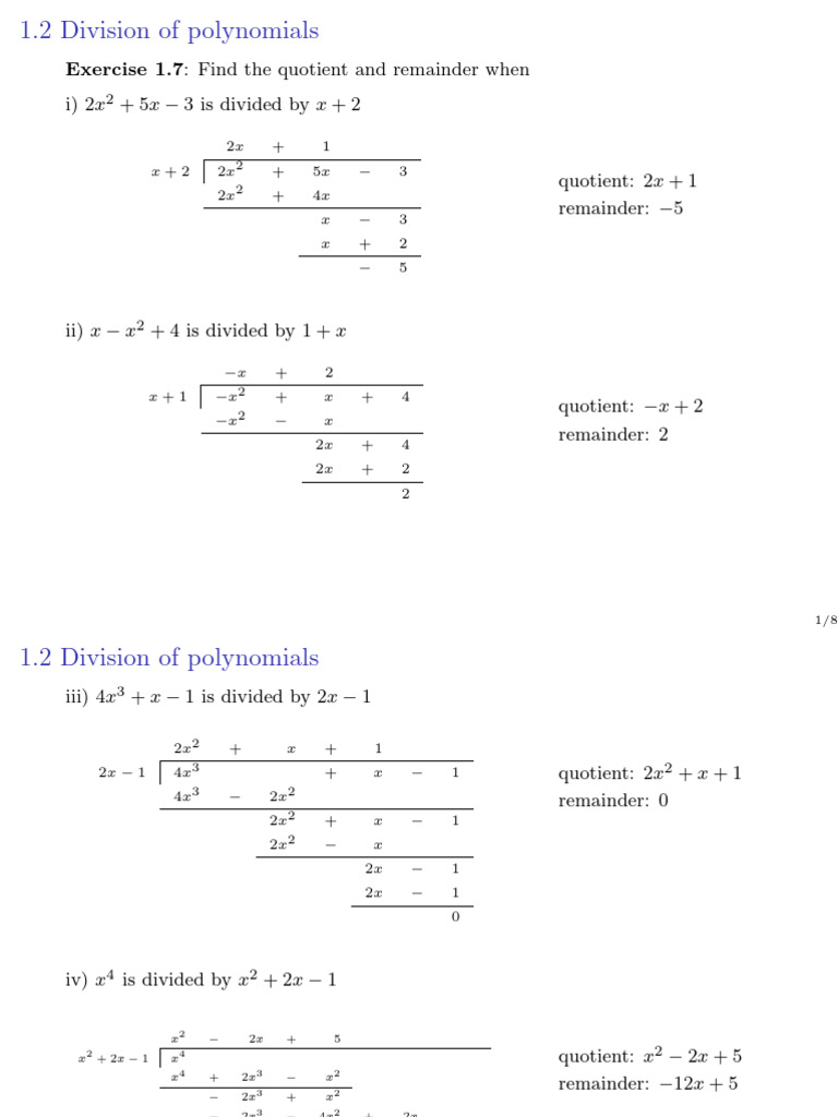 exercise-1-7-find-the-quotient-and-remainder-when-i-2x-5x-3-is