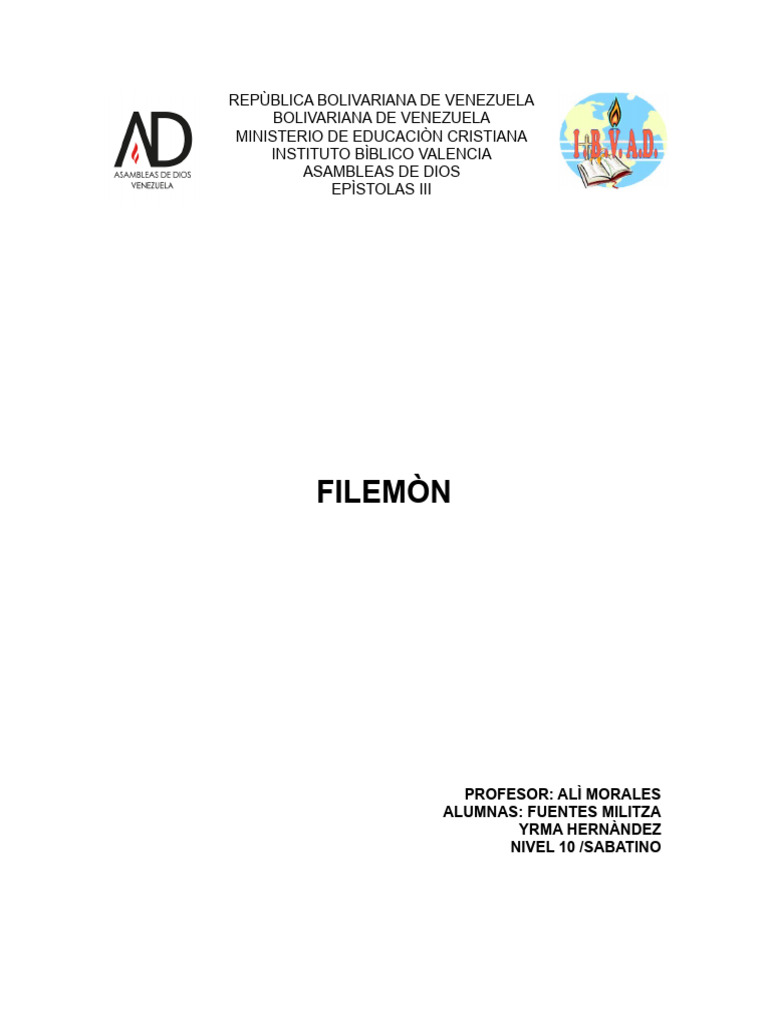 Filemòn | PDF | Epístola a Filemón | Pablo el apóstol