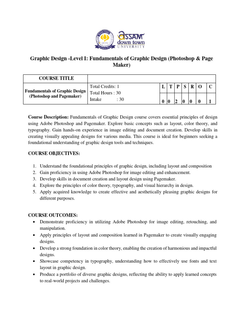 Graphic Design Fundamentals Course | PDF | Graphic Design | Page Layout
