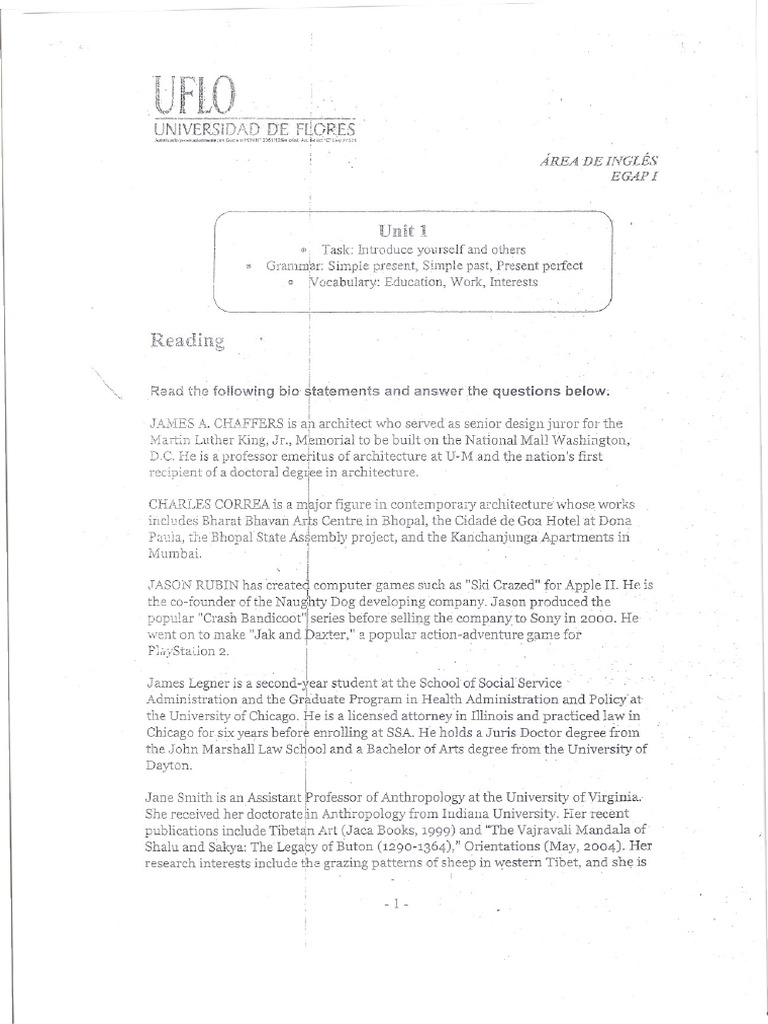 Bio Statements | PDF