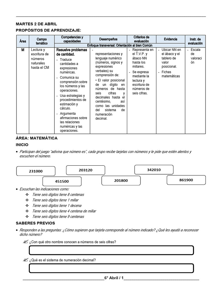 Actividades Matemáticas para Niños | PDF | Decimal | Números