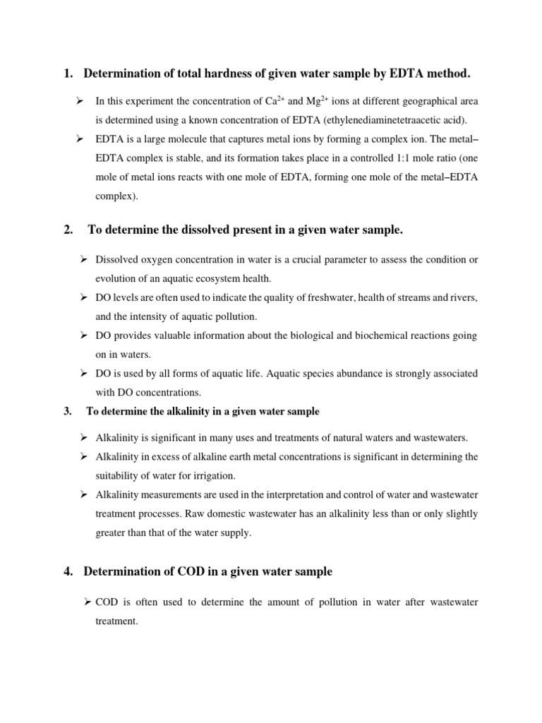 Water Quality Analysis Methods | PDF | Soil | Water