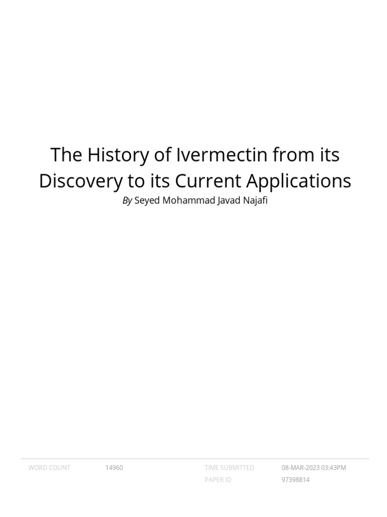Ivermectin: Discovery to Applications | PDF | Life Sciences | Health Care