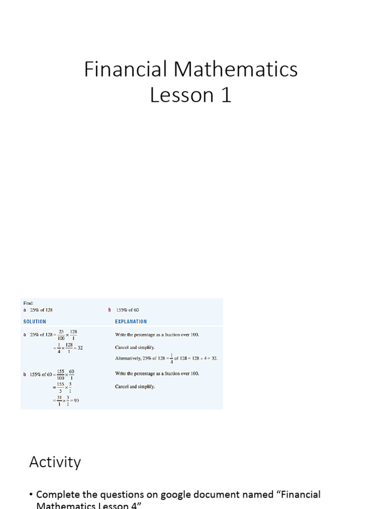 Financial Mathematics Year 8 Online Learning | PDF | Value Added Tax ...