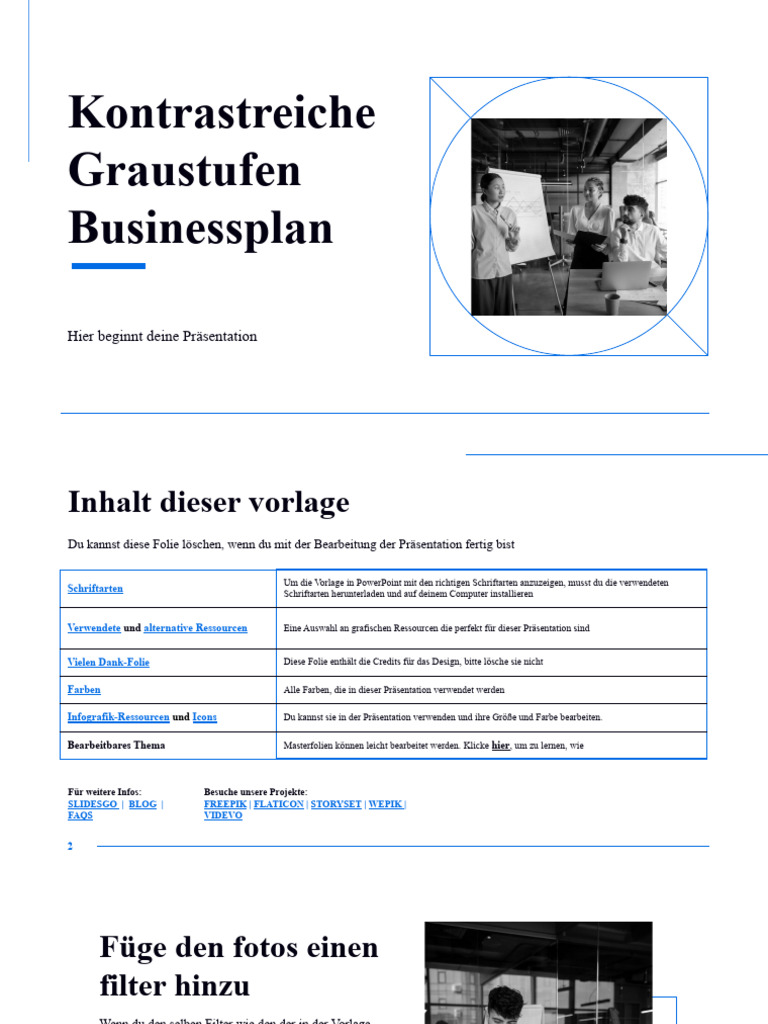 Contrasted Grayscale Business Plan by Slidesgo | PDF