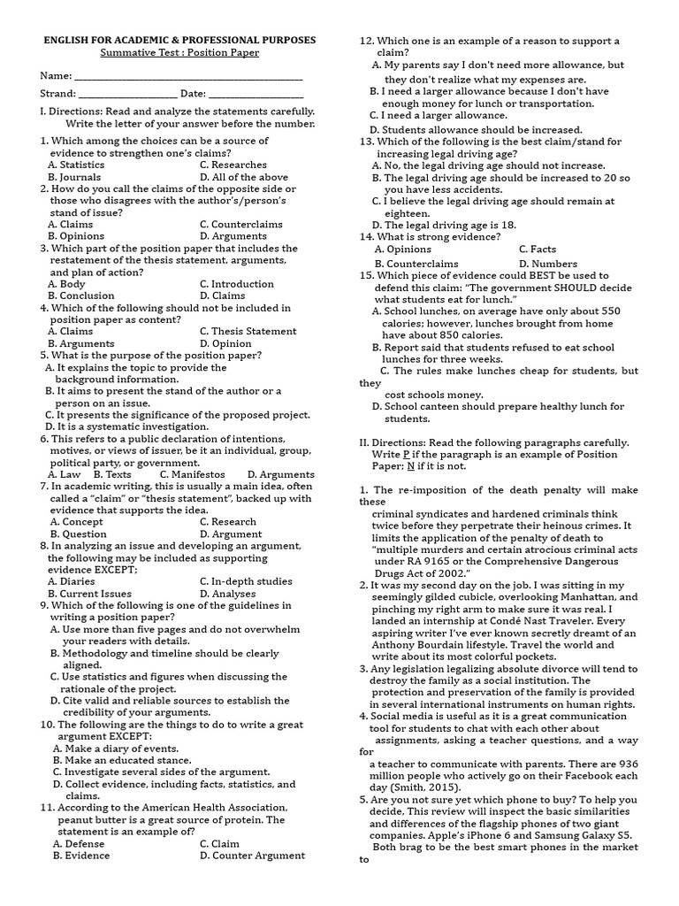 Position Paper | PDF | Crimes | Crime & Violence