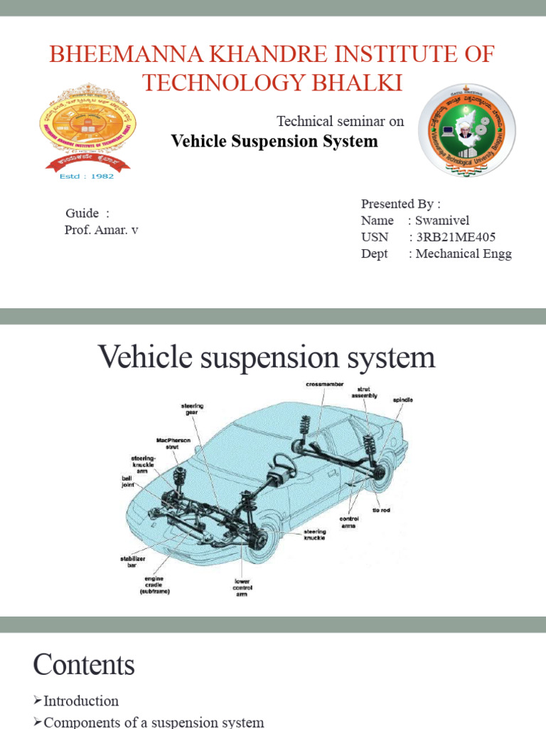 Vehicle Suspension System PPT 18 | Download Free PDF | Vehicles ...
