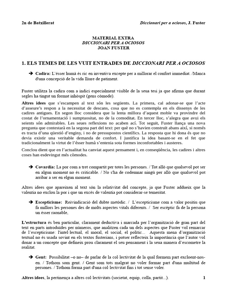 Material Extra J.Fuster - Fuster | PDF