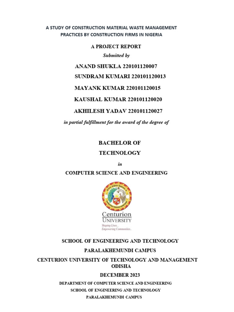 EVS PROJECT (1) | PDF | Waste Management | Waste