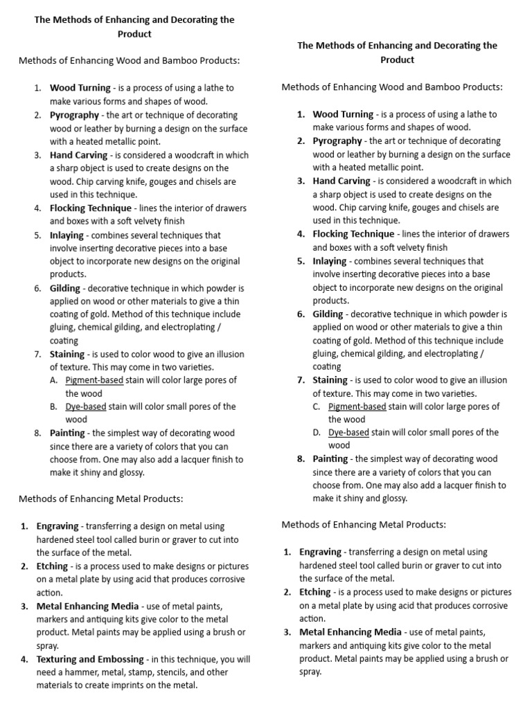 q4 Tle | PDF | Engraving | Wood Carving