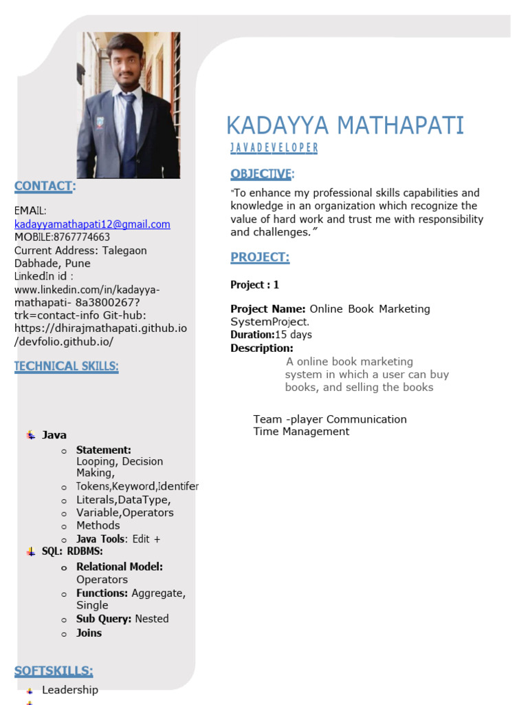 Qspider Ressume (D2024) | PDF | Java Script | Websites