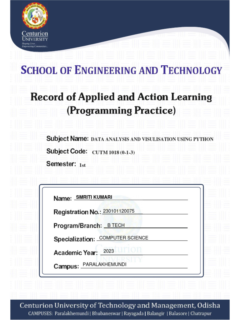 Smriti Kumari Lab Record | Download Free PDF | Computing | Computer Science