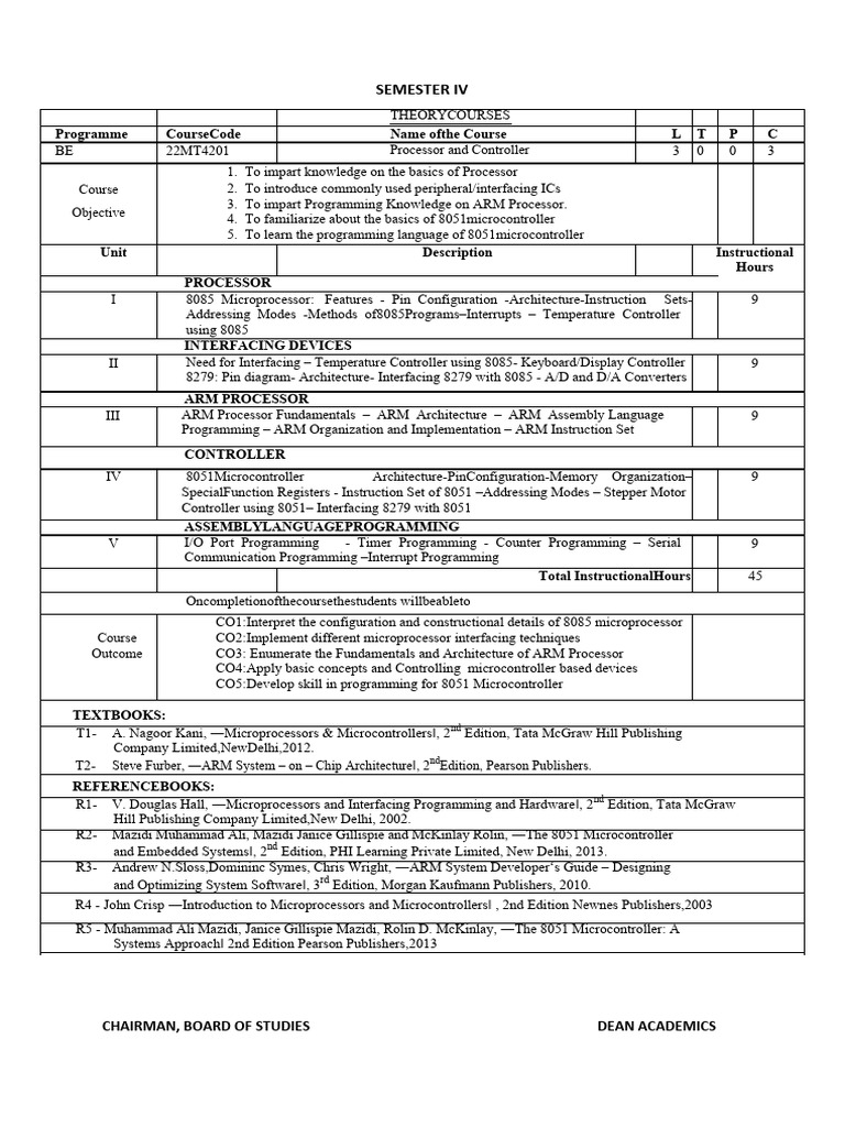 22MT4201 Processor and Controller | PDF | Microcontroller | Central Processing Unit