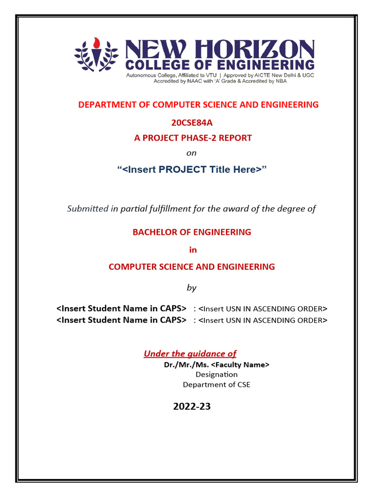 CSE Project Report 2022-23 | PDF