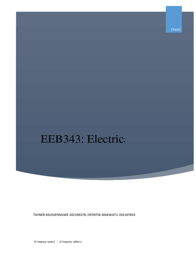 343 Assignment 1 | PDF | Electrical Network | Engineering Design Process 343 Assignment 1 | PDF | Electrical Network | Engineering Design Process