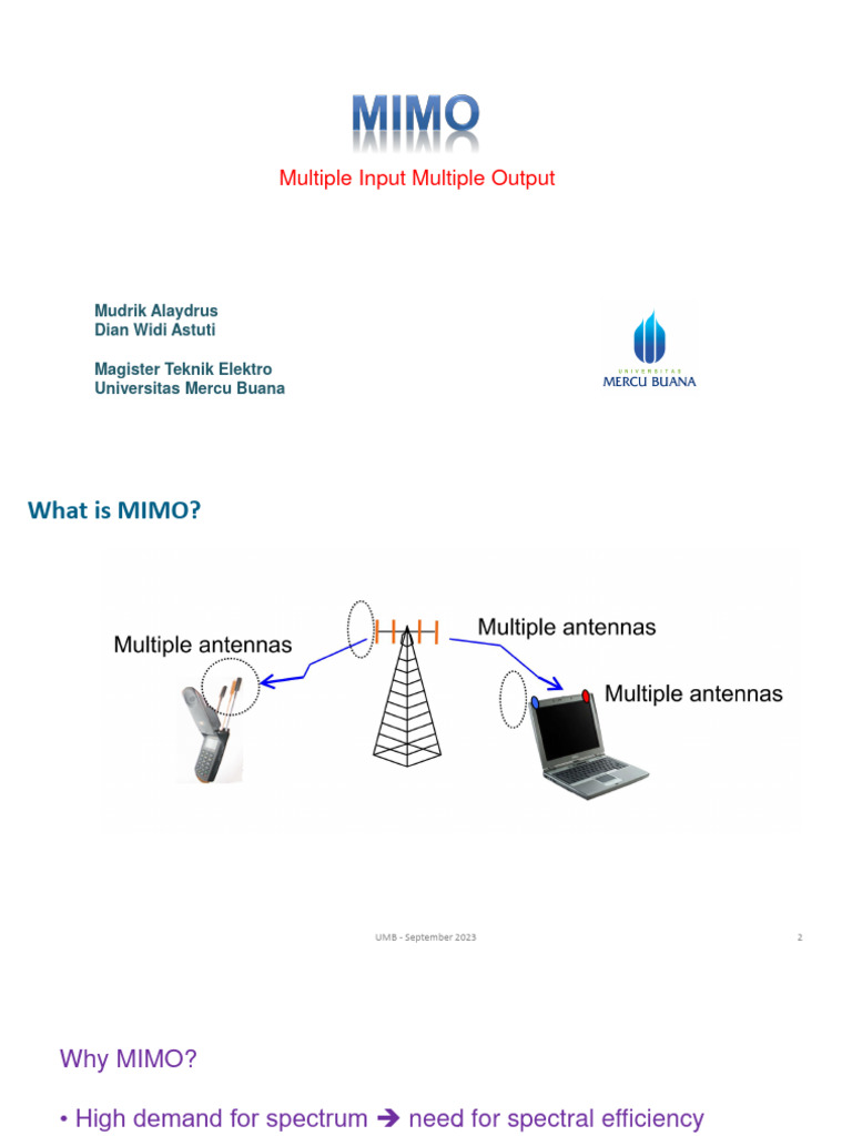 MIMO Communications: Benefits & Techniques | PDF | Mimo | Broadcast ...