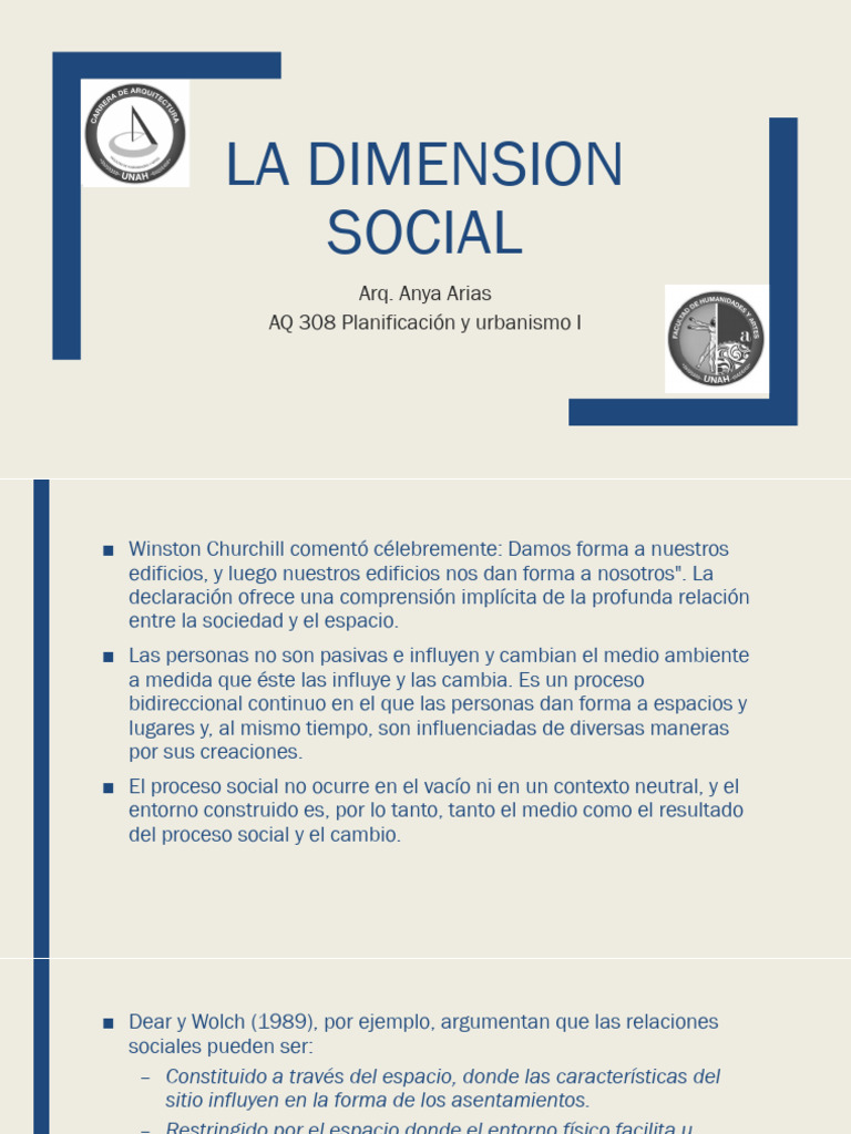 AQ308 - Unidad 01 - Presentacion 05 - La Dimension Social | PDF | Sociedad | Comportamiento