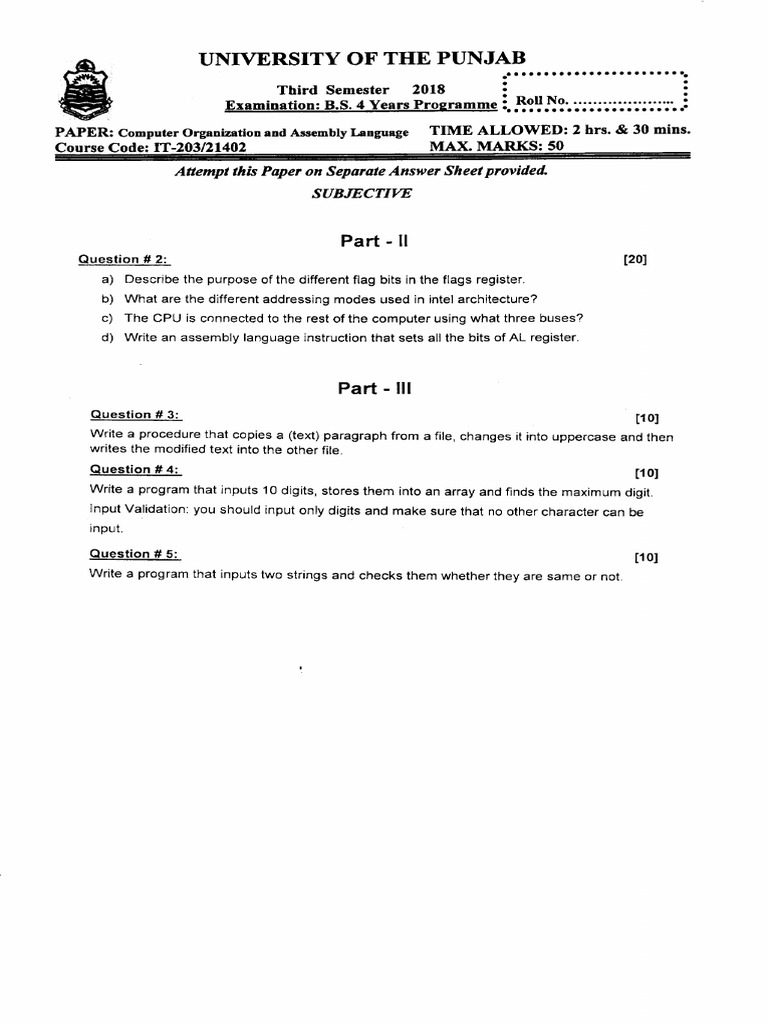 Assembly 2018 | PDF | Assembly Language | Computer Program
