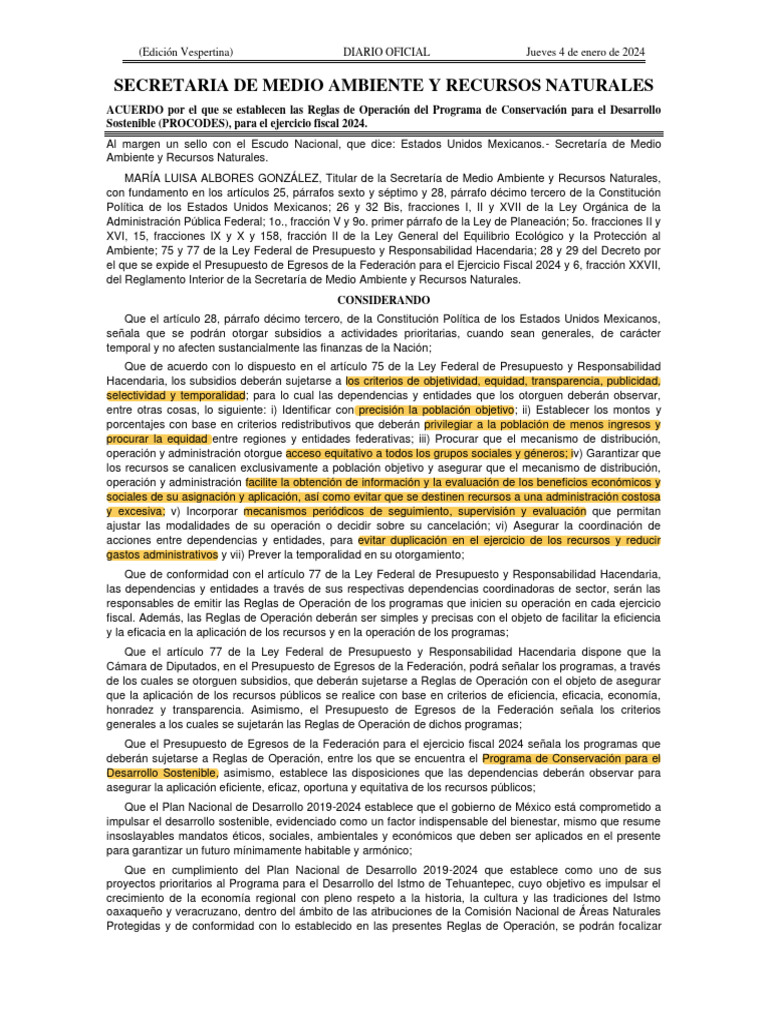 Reglas Procodes 2024 | PDF | Desarrollo sostenible | Sustentabilidad
