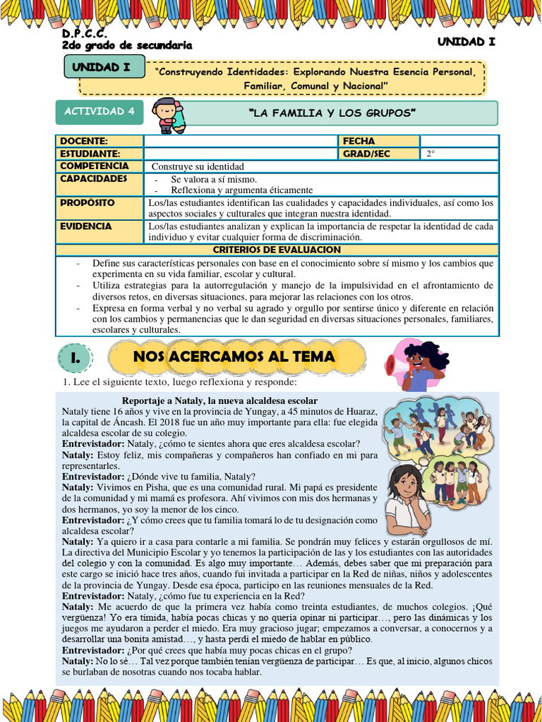 2° DPCC -ACTV.04-UNI.1 2024 | PDF | Perú | Discriminación