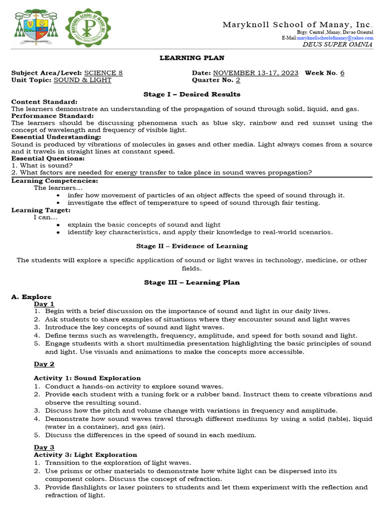 Grade 8 - Sound & Light | PDF | Sound | Waves