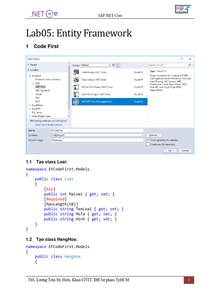 HCMUE ASPCore Lab05 | PDF