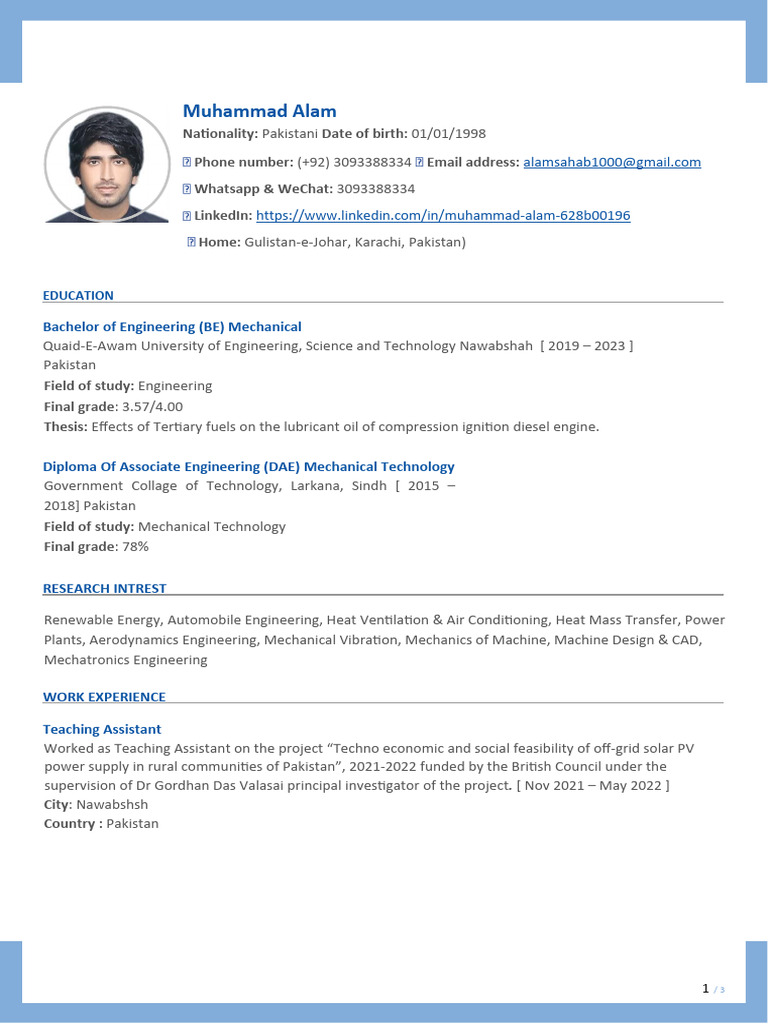 CSC CV | PDF | Mechanical Engineering | Engineering