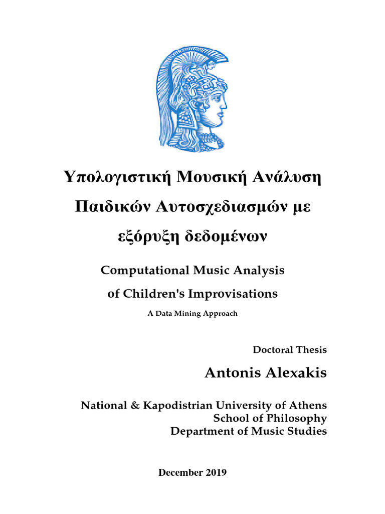 Computational Music Analysis of Children's Improvisations | PDF | Learning | Musicology