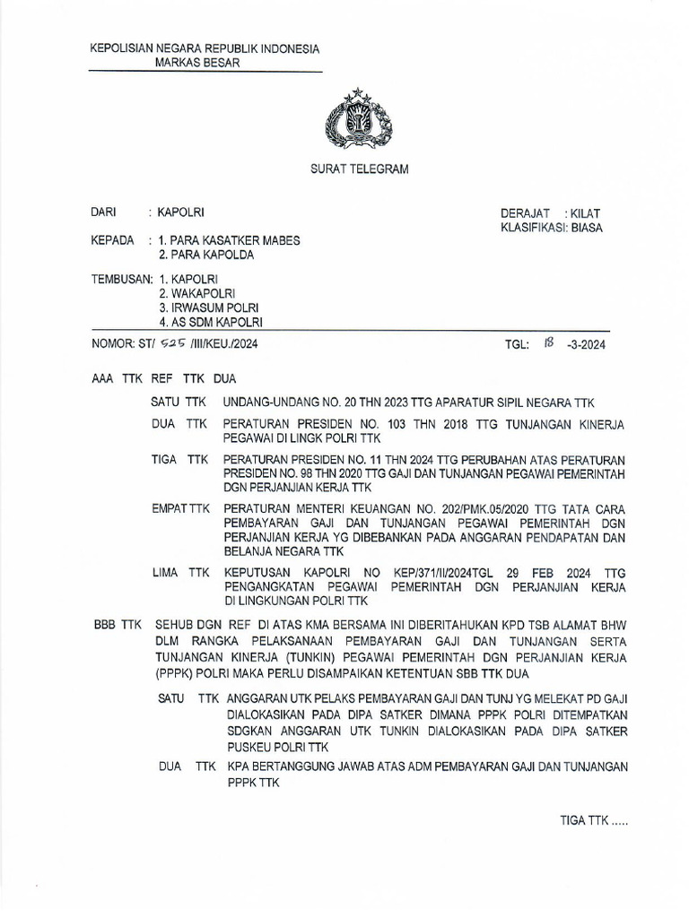 STR Pelaks Pembayran Gaji Dan Tunkin PPPK | PDF