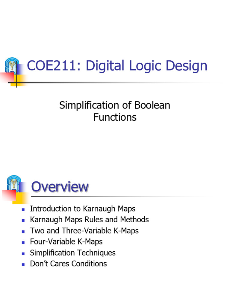 COE211 CH3 BooleanMinimization | PDF | Digital Electronics | Mathematics