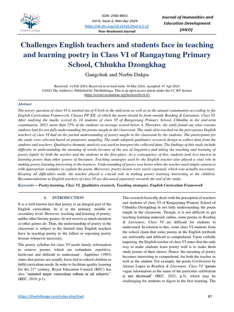 Challenges English Teachers and Students Face in Teaching and Learning ...