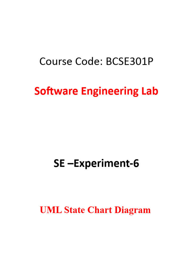 SE-LAB-State Chart Diagram | PDF | System | Software Development