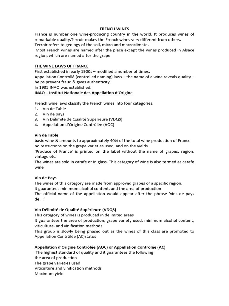 French Wines | Download Free PDF | Rose | Wine