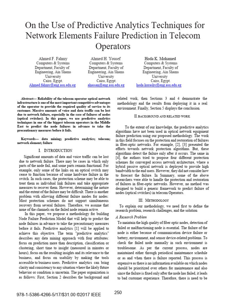 Predictive Analytics for Telecom Node Failures | PDF | Logistic ...
